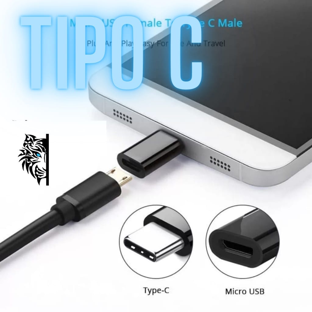 Adptador OTG micro USB V8 Para Micro USB Tipo C 3.0 (PANDA MIX ...