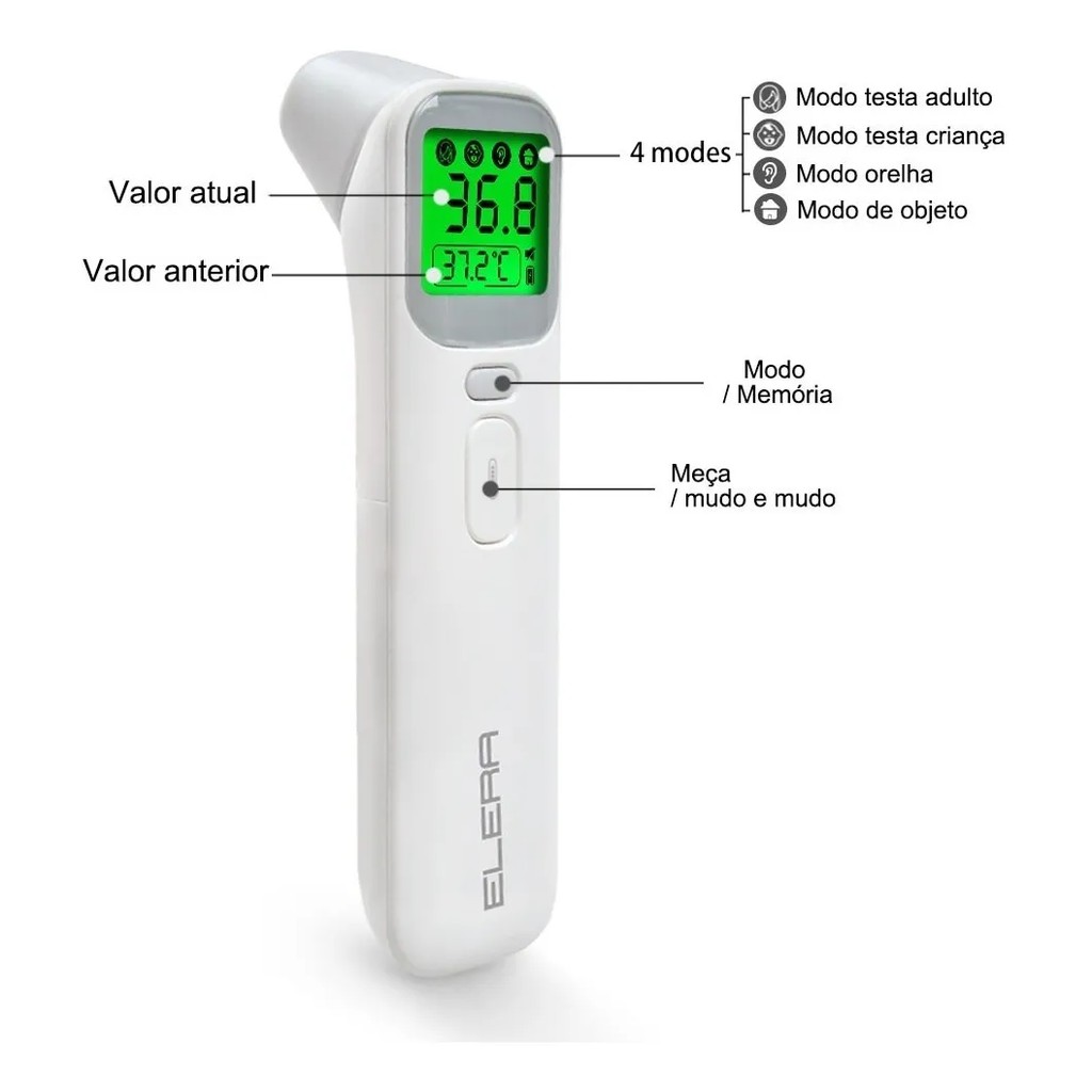Termômetro Laser Digital Medidor Febre Infravermelho | Shopee Brasil