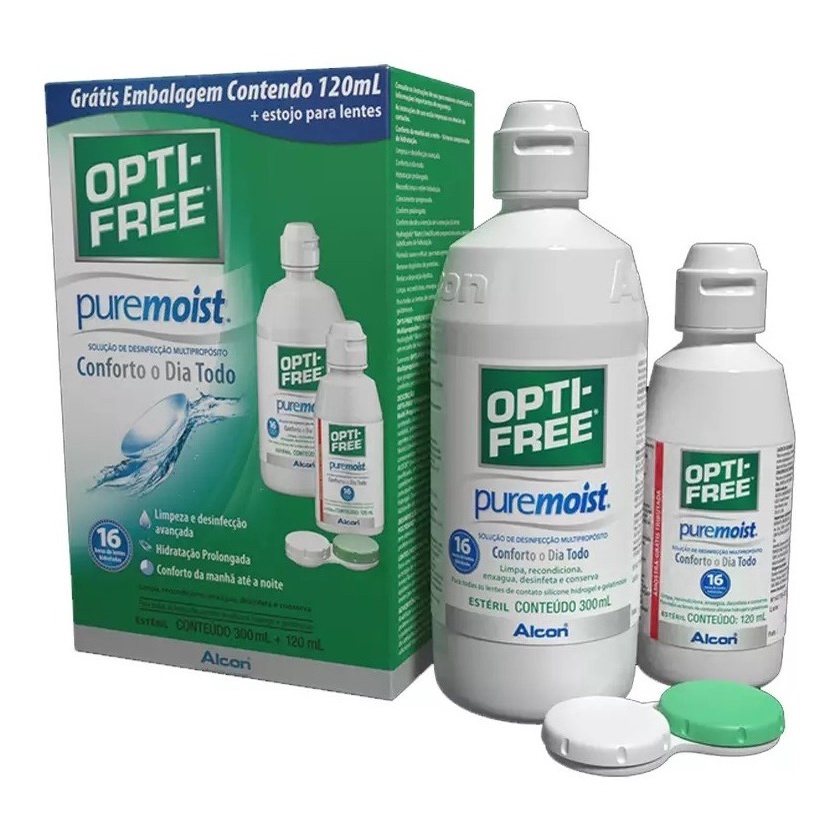 Kit Solucao Oftalmica Alcon Pure Moist 300ml+120ml Gratis | Shopee Brasil