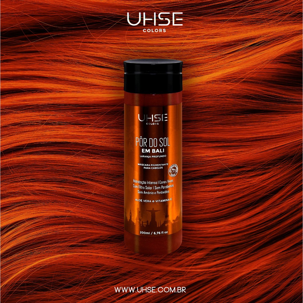 Tinta Para Cabelo Laranja Profundo - Máscara Pigmentante Pôr do Sol em ...