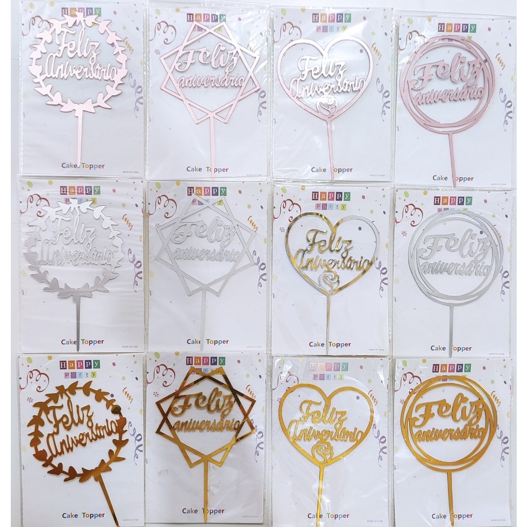 Topo De Bolo Topper De Bolo Notas Musicais Feliz Aniversário - Corre ...