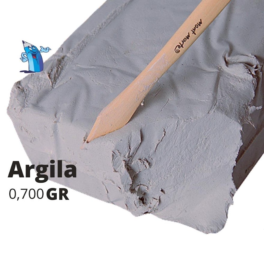 Argila Escolar Escultura Artesanato e Modelagem 700Gr | Shopee Brasil
