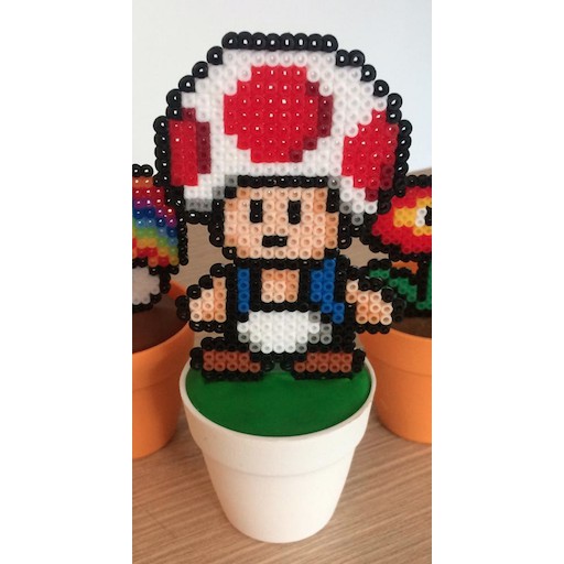 Vaso Mario Bros | TOAD | pixel art | Shopee Brasil