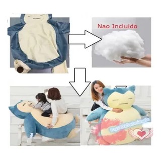 Puff Snorlax Pele Pokémon Gigante 1,5m Zíper Pronta Entrga | Shopee Brasil