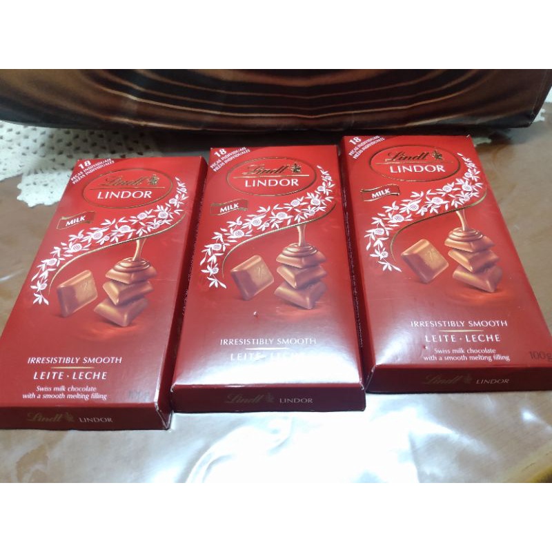 Chocolate Barra Single Lindt Lindor 100g | Shopee Brasil