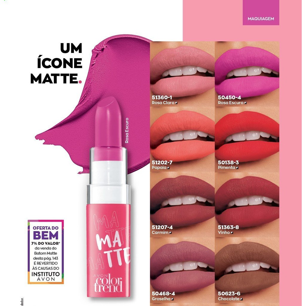 Batom Matte Avon | Shopee Brasil