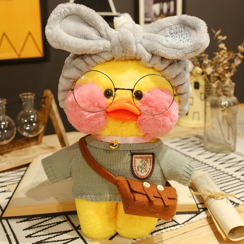 Pato Rosa 30cm Amarelo Lalafanfan Menina Pelúcia Brinquedo Fofo Kawaii ...