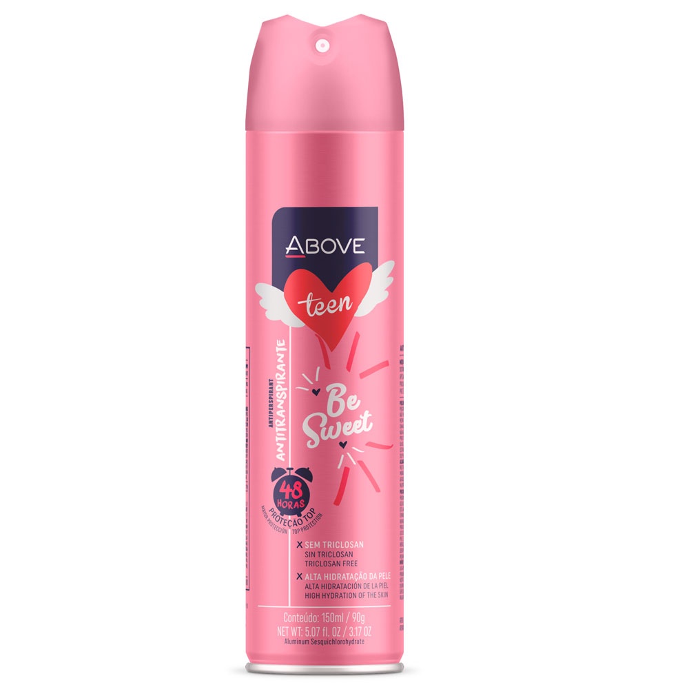 Desodorante Antitranspirante Above Teen Be Sweet Aero 90g | Shopee Brasil