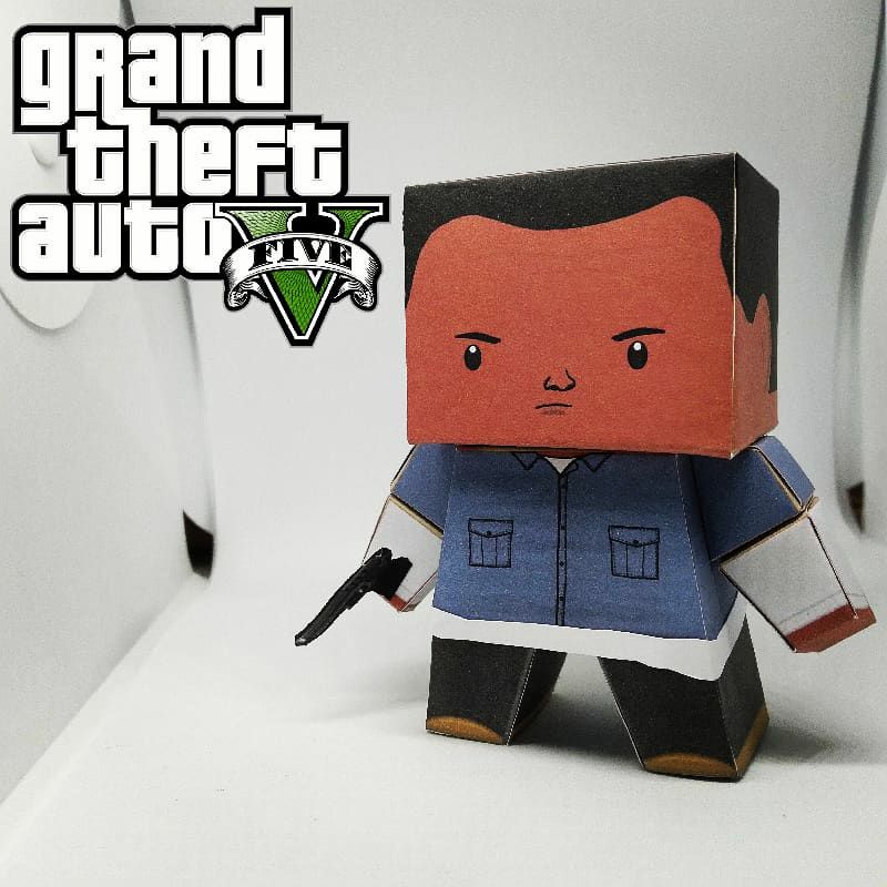 Boneco de papel papertoy Franklin Clinton - Grand Theft auto 5 Gta v ...