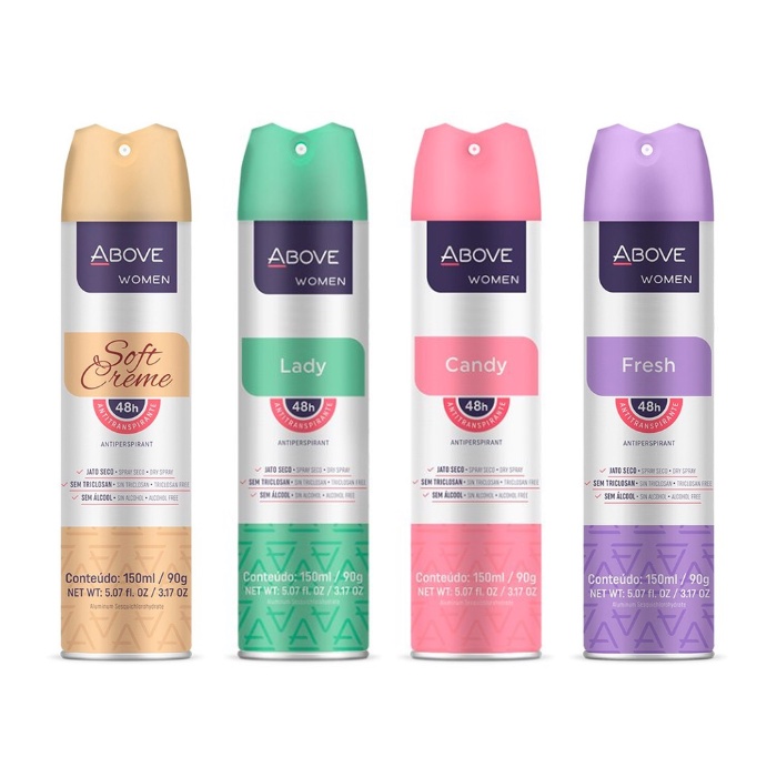 Desodorante Aerosol Antitranspirante Above com 150ml | Shopee Brasil