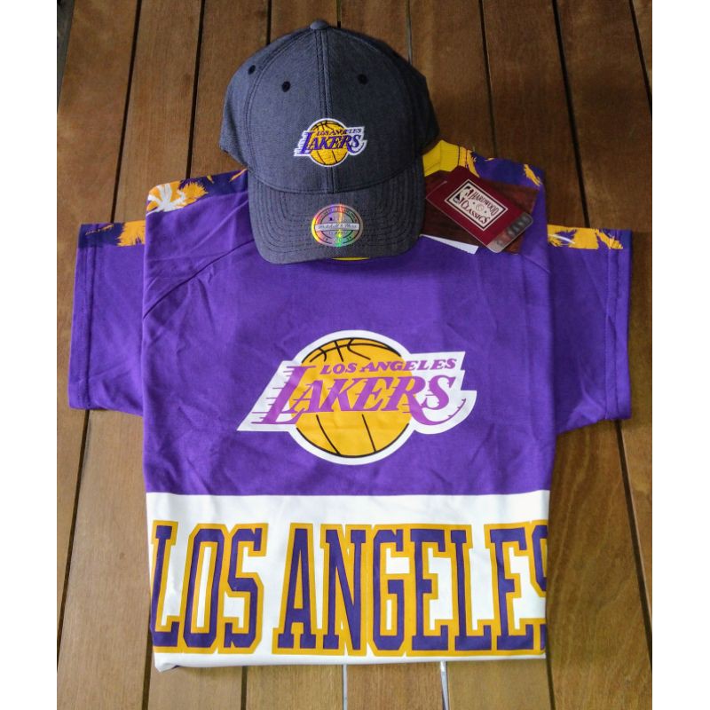 kit original NBA Mitchell and Ness Lakers | Shopee Brasil