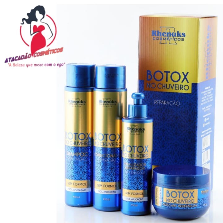 KIT TRATAMENTO CAPILAR PROFISSIONAL BOTOX NO CHUVEIRO CAIXA COM 12 KITS ...