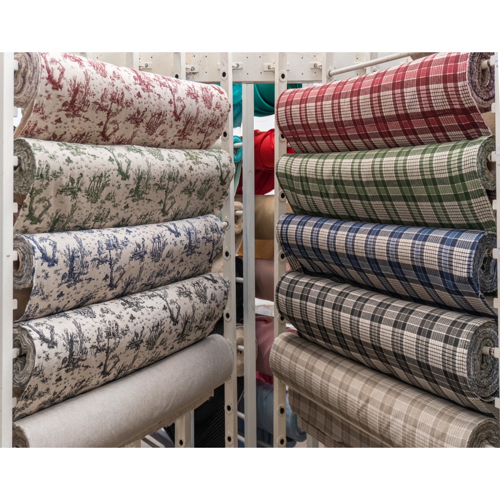 Tecido Linho Estampado Xadrez 1m X 1,40m | Shopee Brasil