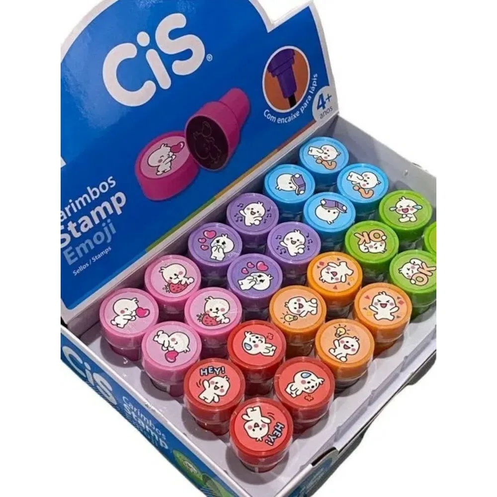 Carimbo Stamp Cis Emoji Caixa Com 24 Unidades | Shopee Brasil