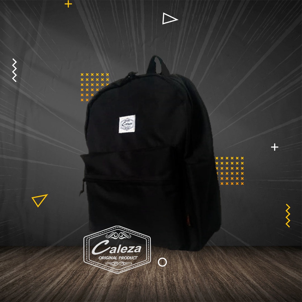 Mochila Caleza-Homens Mulheres-Preto Simples BR006 | Shopee Brasil