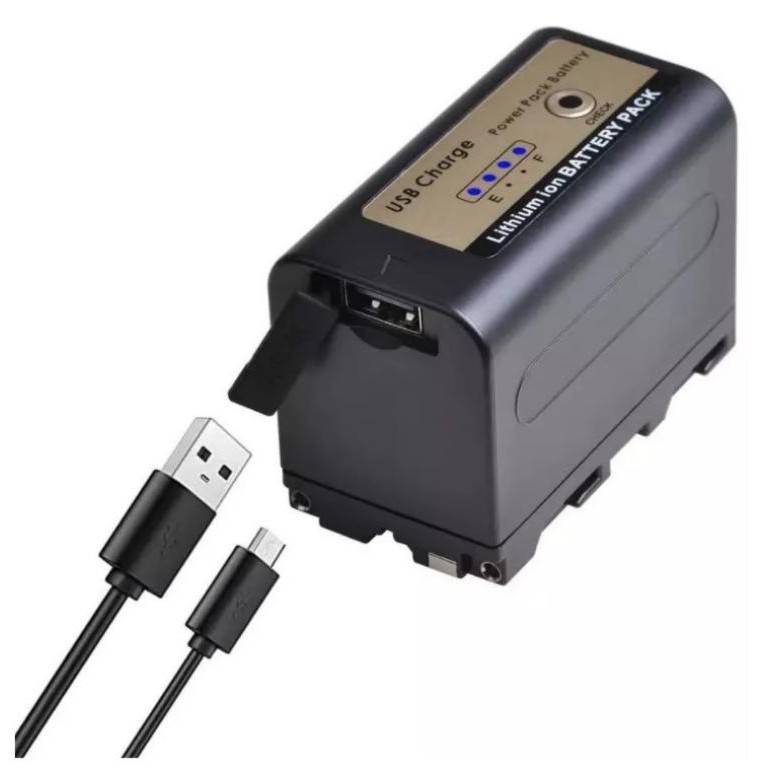 Bateria Batmax Np-f970 f960 Recarregável Usb Iluminadores LED para Monitores, Iluminadores LED e ...