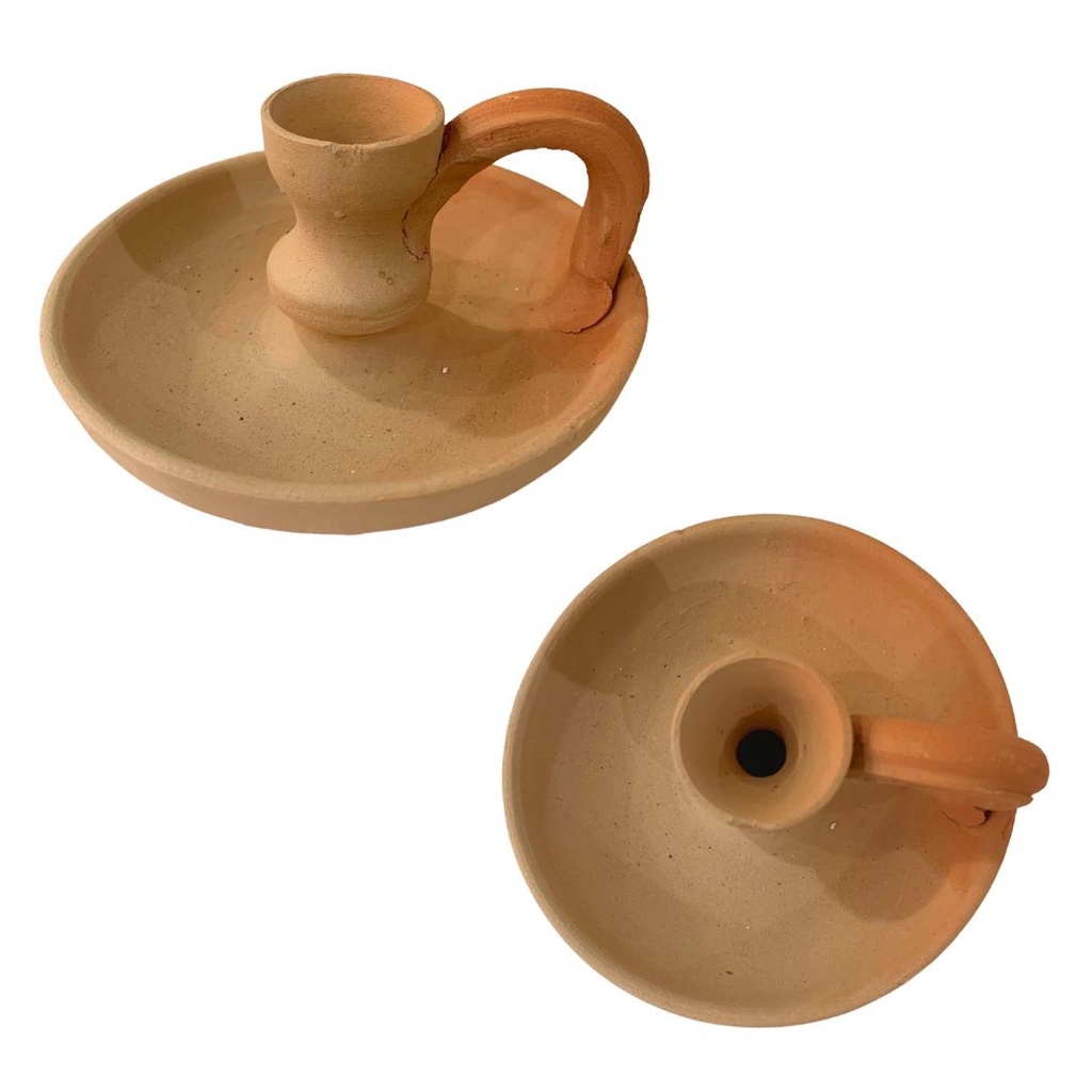 Castiçal de Barro para Vela Palito | Shopee Brasil
