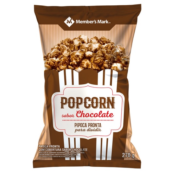 Pipoca Pronta Chocolate Pacote Grande 270g | Shopee Brasil