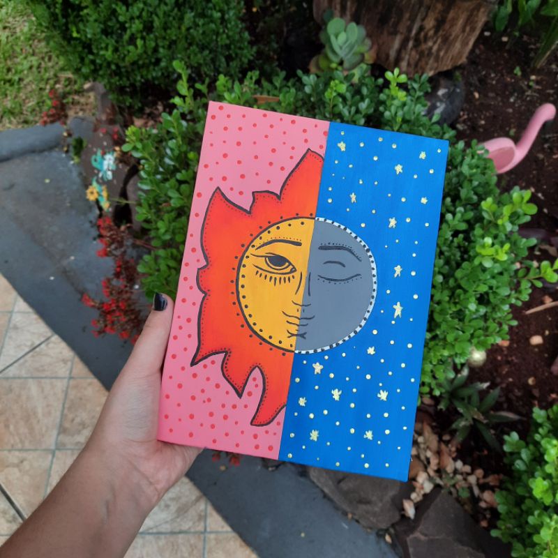 Quadro sol e lua | Shopee Brasil