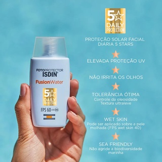 Protetor Solar Facial Isdin Fusion Water Fps 60 (30ml) | Shopee Brasil