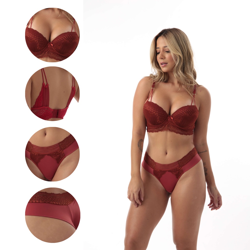 Conjunto Feminino Lingeri Bojo Jade Sensual Moda Intima | Shopee Brasil