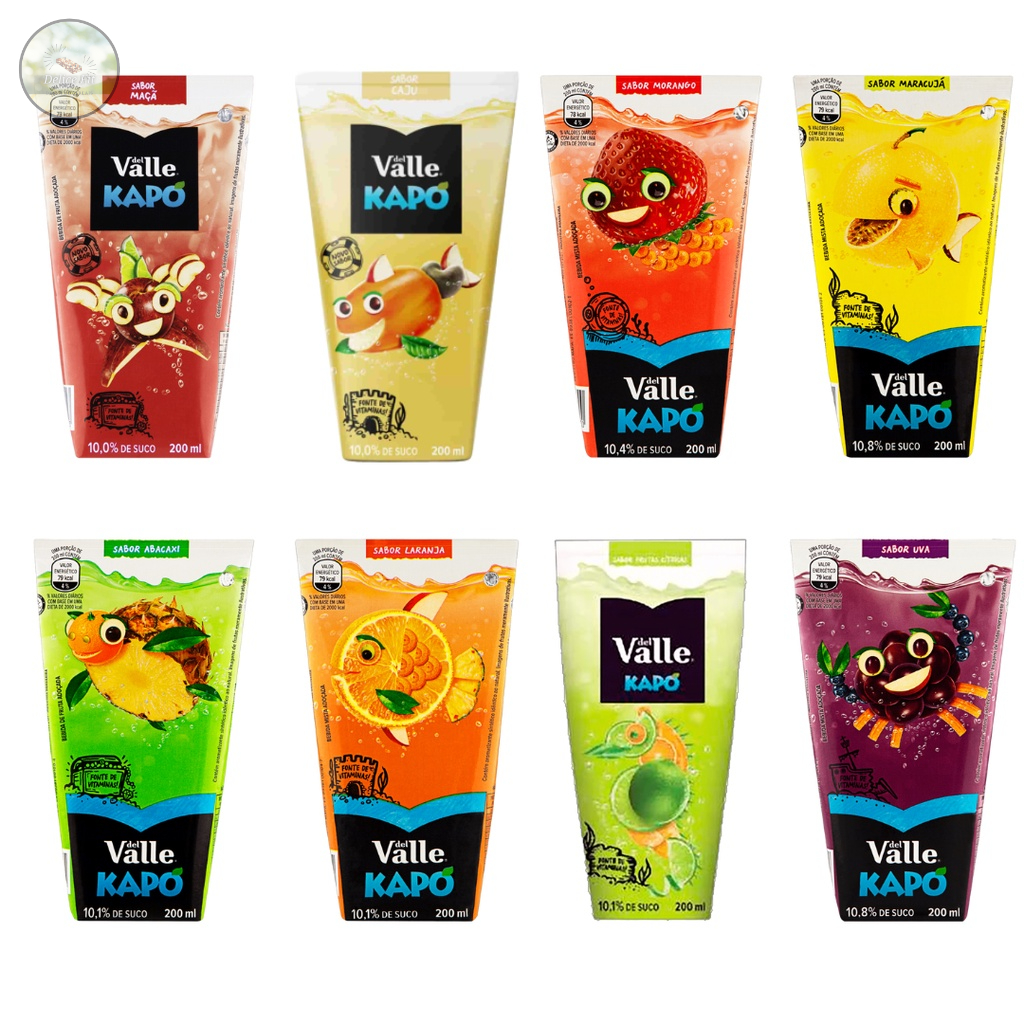 Suco Del Valle Kapo 200ml - 8 Sabores | Shopee Brasil