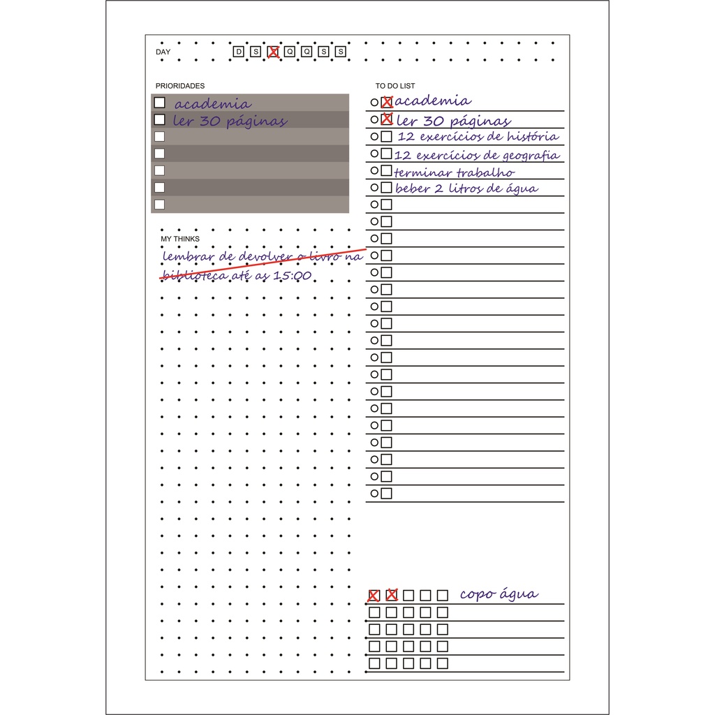 Planner frente e verso | Shopee Brasil