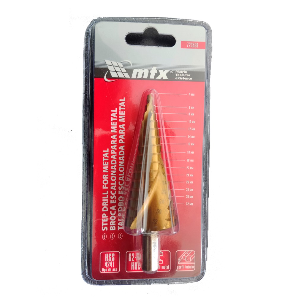Broca Escalonada Hss 4241 De 4 A 32 Mm Profissional Espiral | Shopee Brasil