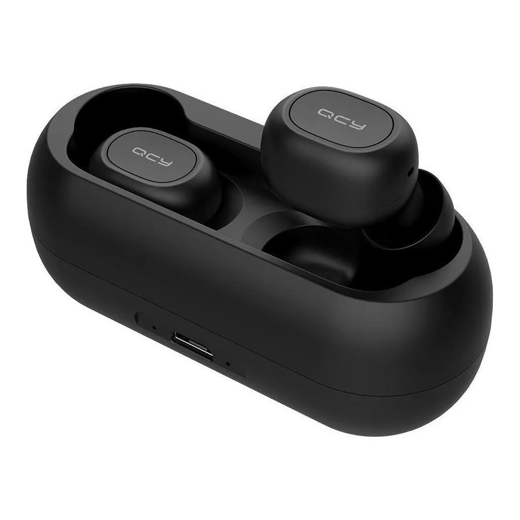 Fone de ouvido in-ear sem fio QCY T1C preto | Shopee Brasil