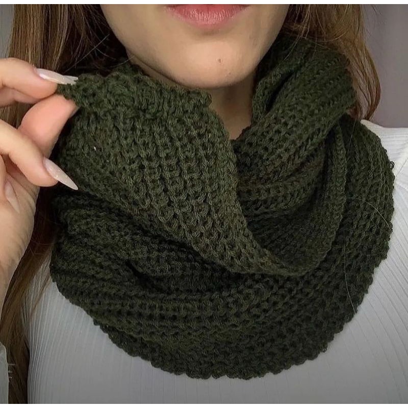 Gola Cachecol Feminina Cachecol Maxi Gola Cores Duas Voltas | Shopee Brasil