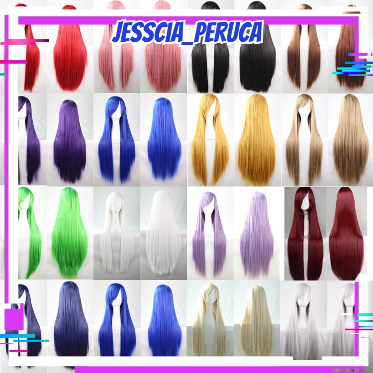 Peruca de Anime Longa Peruca Cosplay Animação Europeus E Americanos ...