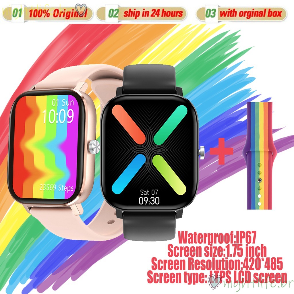 Promoção Smartwatch Relógio Inteligente Dt36 Answer Chamada Ecg Ppg Hrv ...