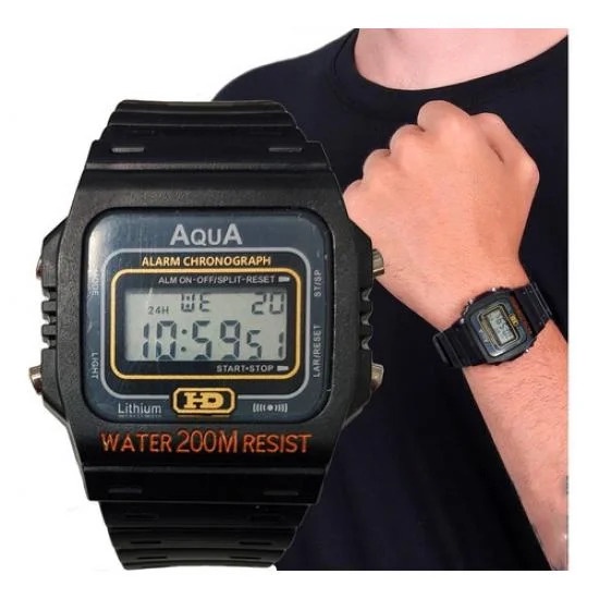 Relógio Masculino Aqua Original Digital Militar Esportivo Prova D'água ...