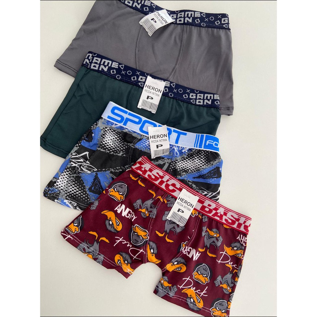 Cueca Infantil Kit 05 Unidades Cueca menino | Shopee Brasil