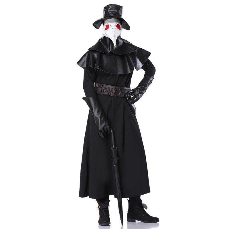 Fantasia Medieval Plague Doctor Cos Halloween | Shopee Brasil
