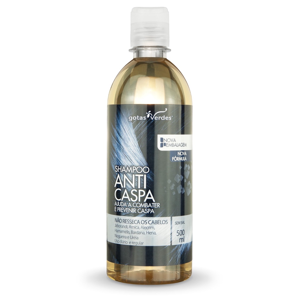 Shampoo Anticaspa Uso Contínuo Gotas Verdes 500 ml | Shopee Brasil