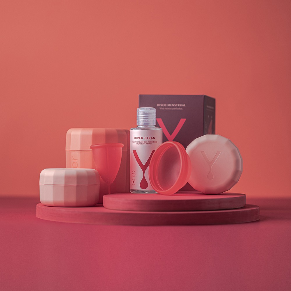 Coletor e Disco Menstrual Yuper + Esterilizador e Yuper Clean | Shopee ...