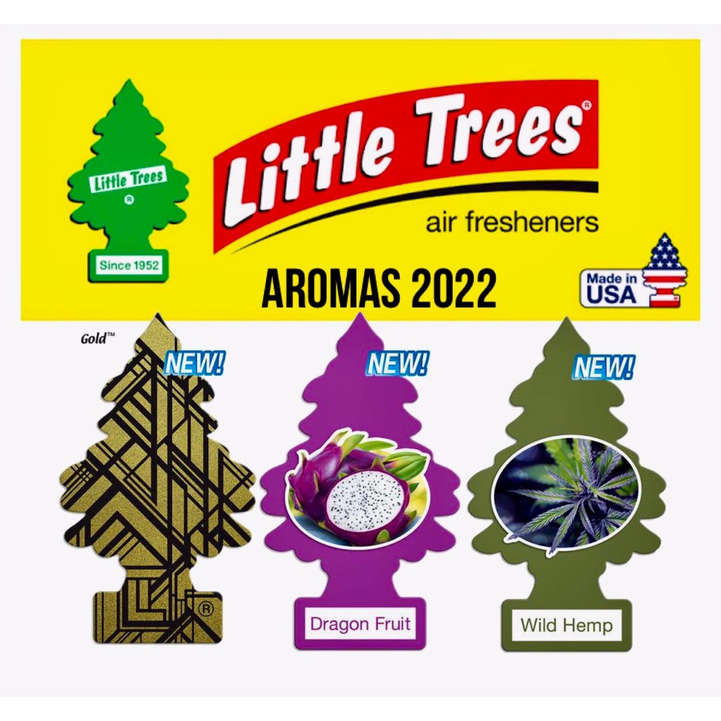 Little Trees - KIT NOVOS AROMAS (Dragon Fruit/Gold/Wild Hemp) | Shopee ...