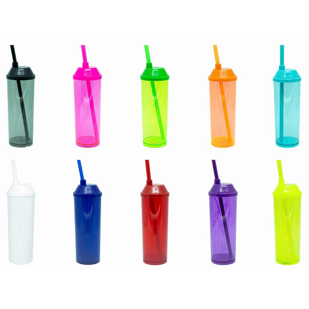 5 Copos Long Drink 300ml com Tampa e Canudo | Shopee Brasil