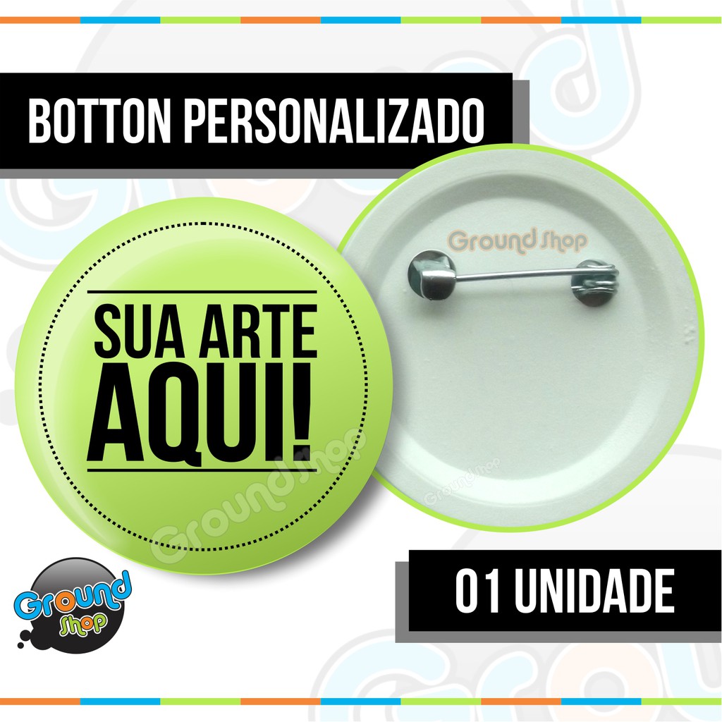 Bottons Personalizados Tamanhos 2,5/ 3,5/ 4,5/ 5,5cm com sua Arte Boton ...