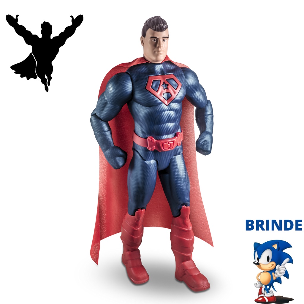 Boneco Infantil Tipo Superman Super Homem Heroi Grande 35cm | Shopee Brasil