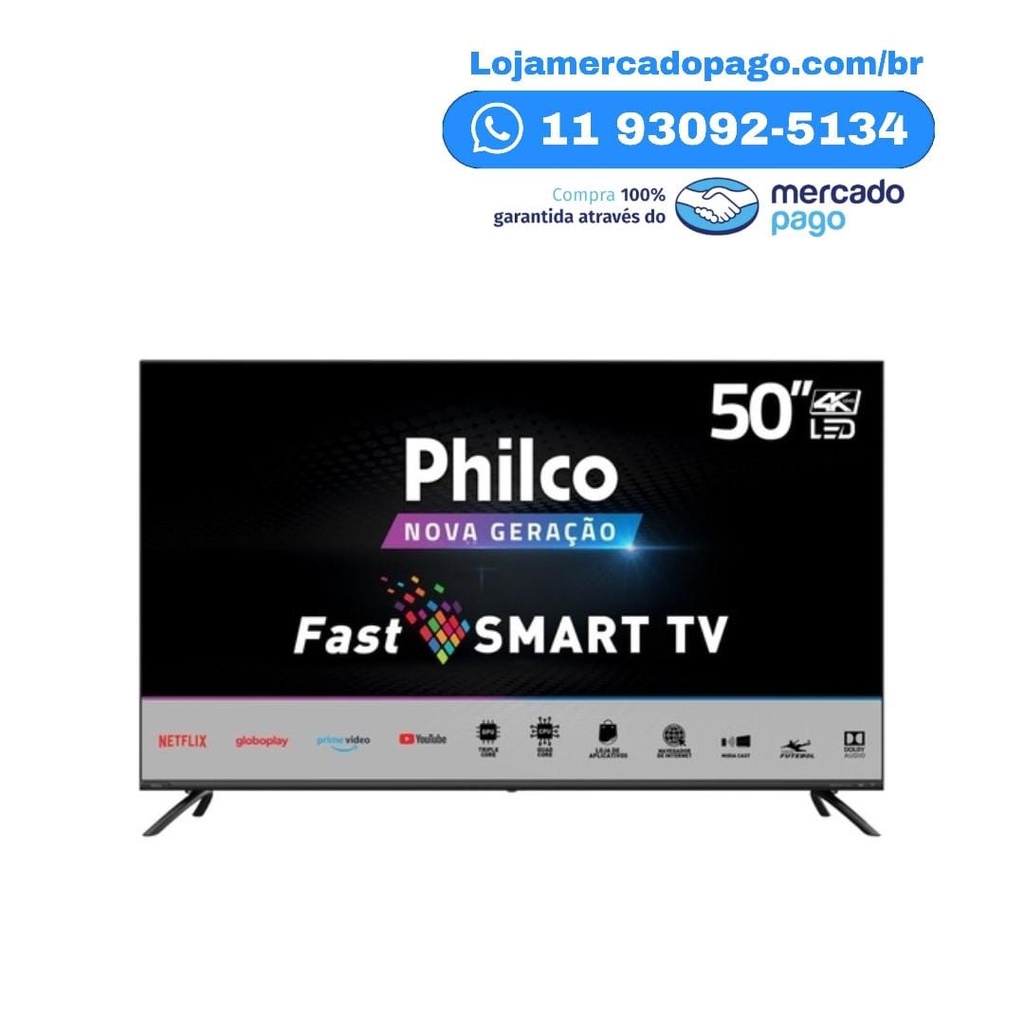 Smart TV Philco 50 Ultra HD 4K Tela Infinita Quadcore e App Store ...