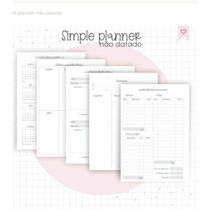 planner permanente | Shopee Brasil