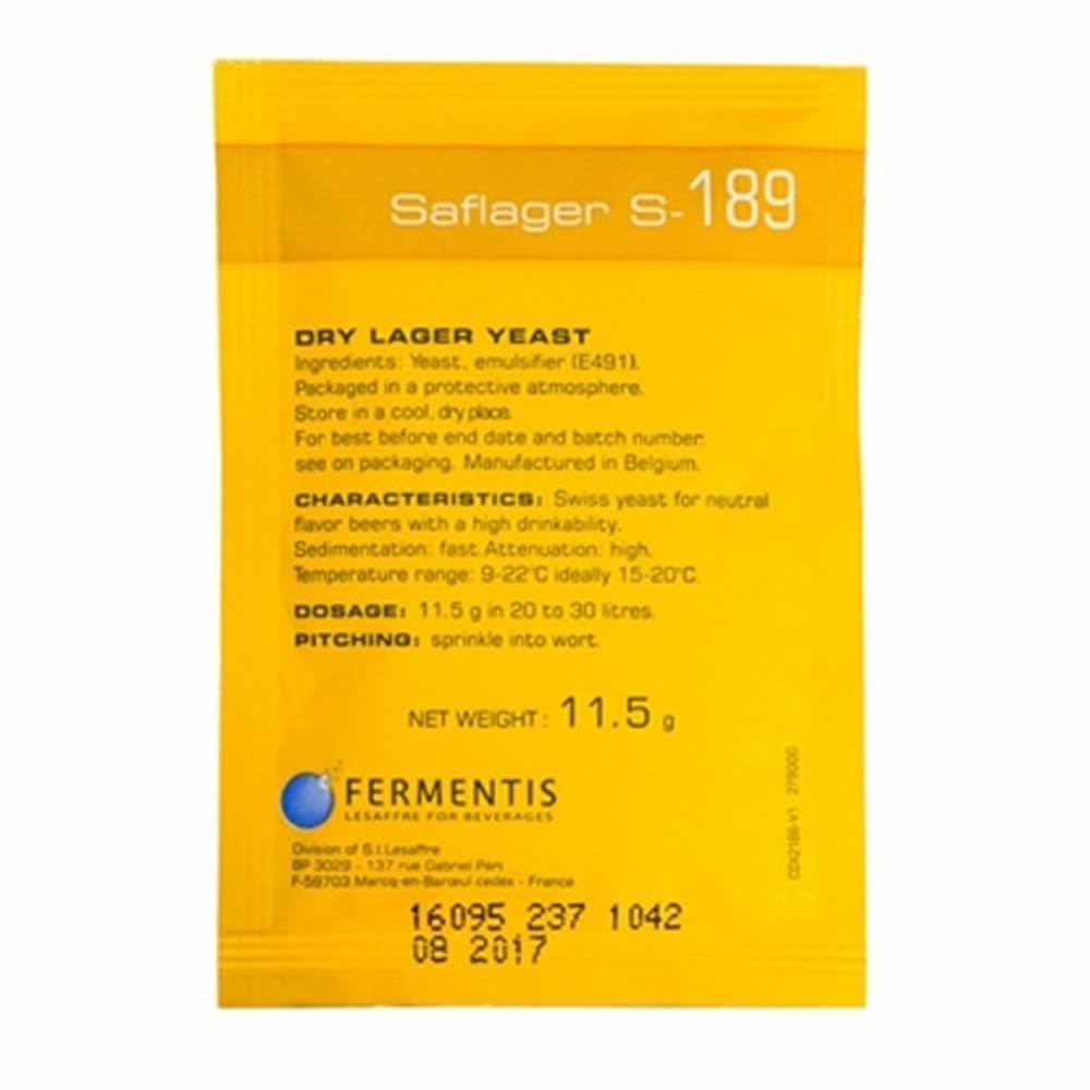 FERMENTO S-189 - FERMENTIS SafLager - ENV. 11.5G | Shopee Brasil
