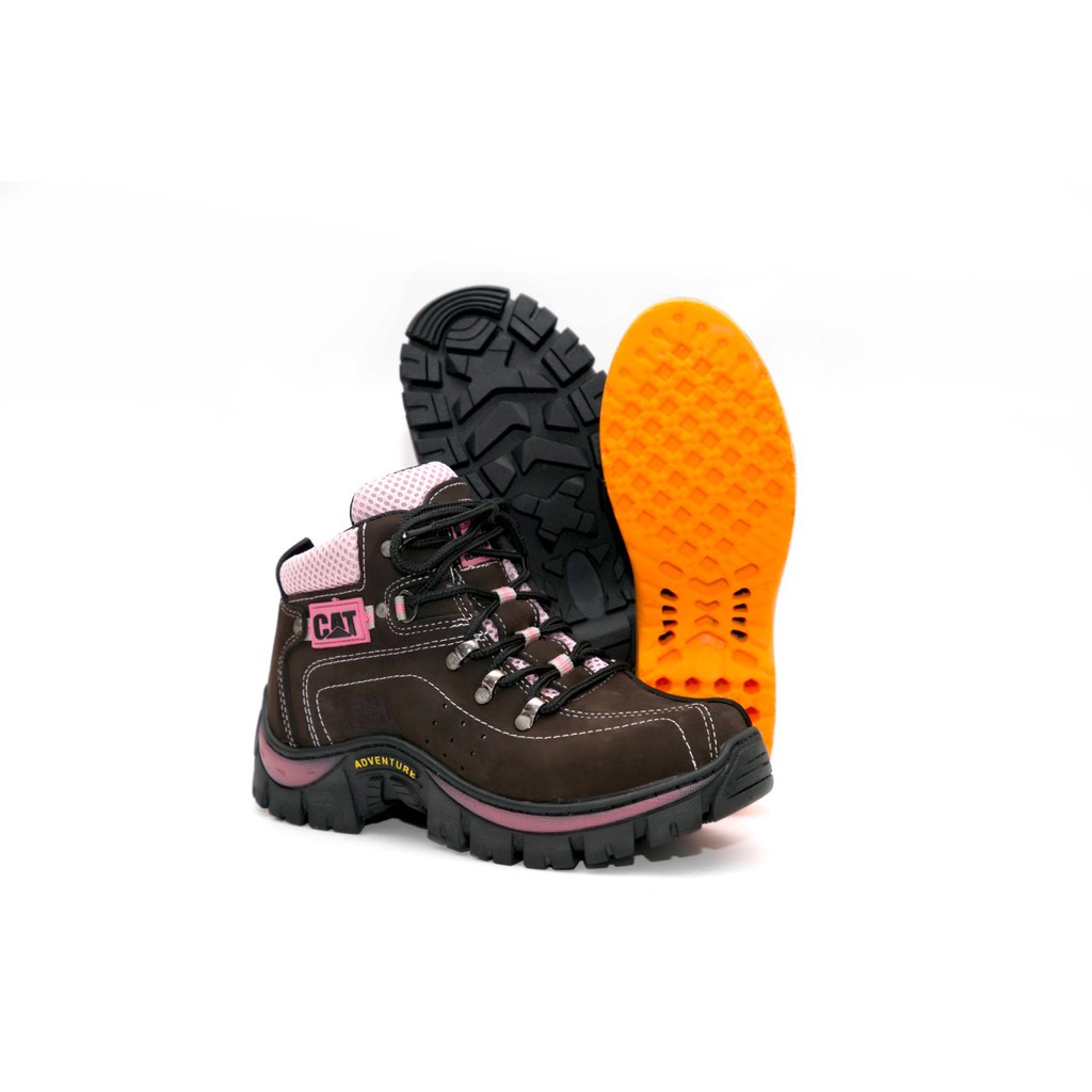 Bota Cat Em Couro Legitimo Feminino +palmilha Gel 300 | BeeCost