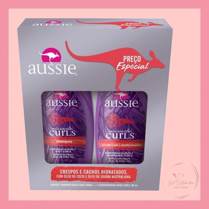 Kit Aussie Miracle Curls Shampoo 360ml Condicionador 180ml Shopee