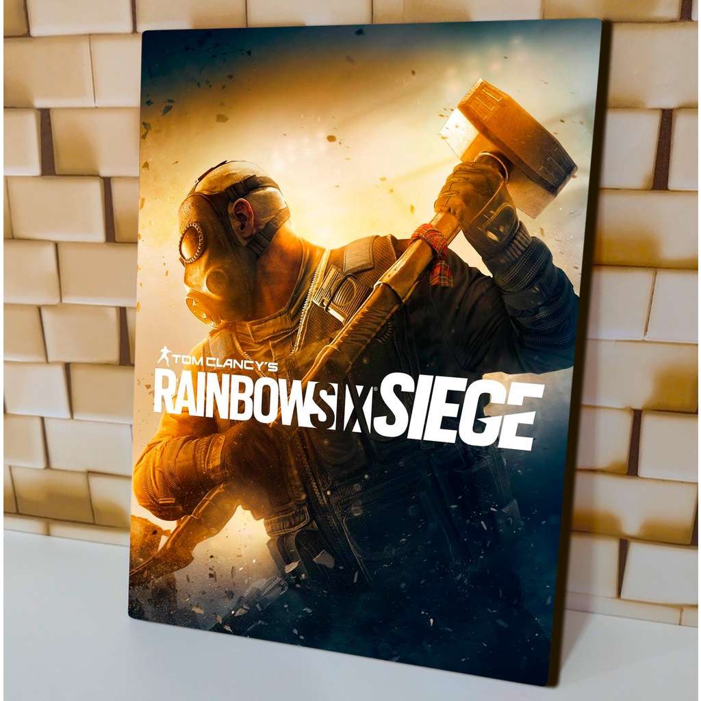 Quadro Decorativo Rainbow Six Siege Tom Clancy's 28x20 Impressão ...