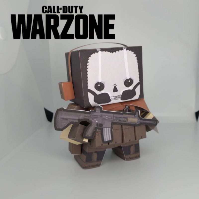 Boneco de papel papertoy Ghost - Call of Duty Warzone Artesanato Paper ...