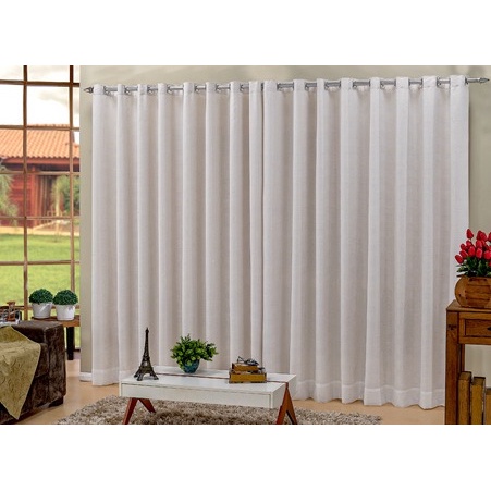 Cortina Monaco Biazon Decor 2,00m X 1,80m Branco | Shopee Brasil