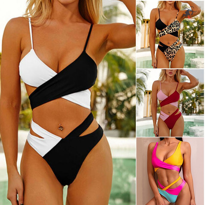 Biquíni Com Top Duas Peças Conjunto De Roupa De Banho Feminina